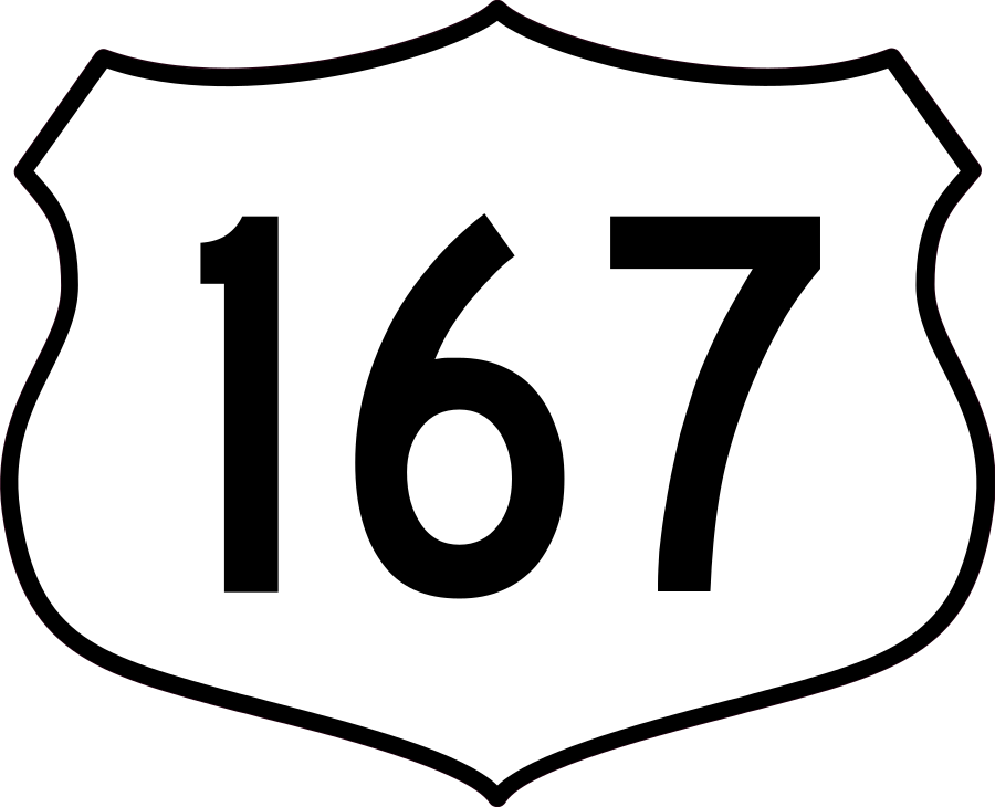 Highway 167 Sign Sticker