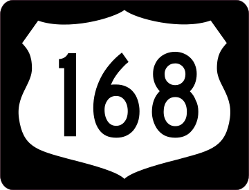 Vibrant, High-Quality Highway 168 Sign With Black Border Magnets