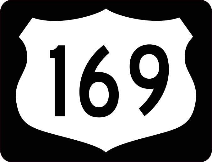 Highway 169 Sign With Black Border Magnet