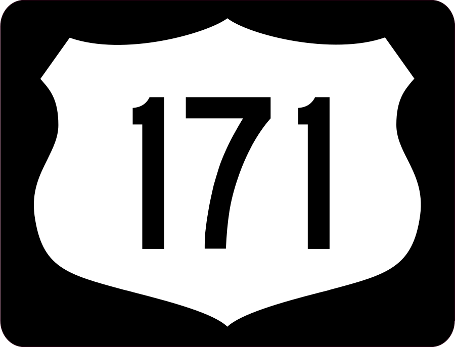 Highway 171 Sign With Black Border Sticker