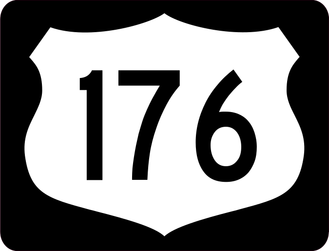 Highway 176 Sign With Black Border Sticker