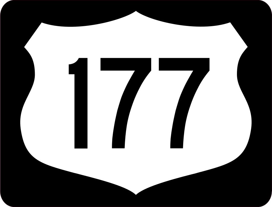 Highway 177 Sign With Black Border Magnet