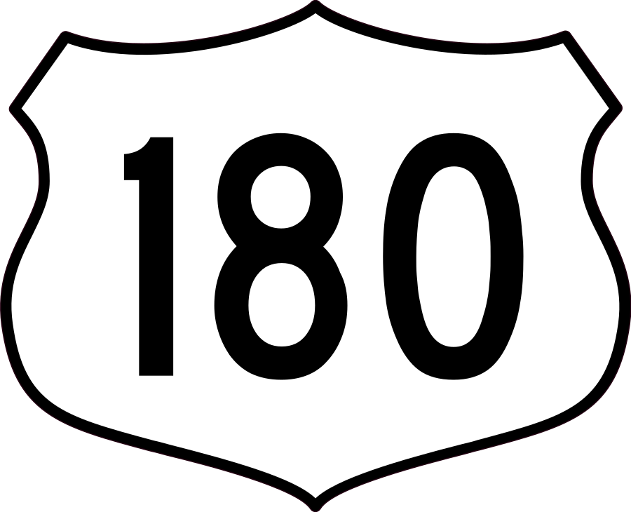 Vibrant, High-Quality Highway 180 Sign Stickers