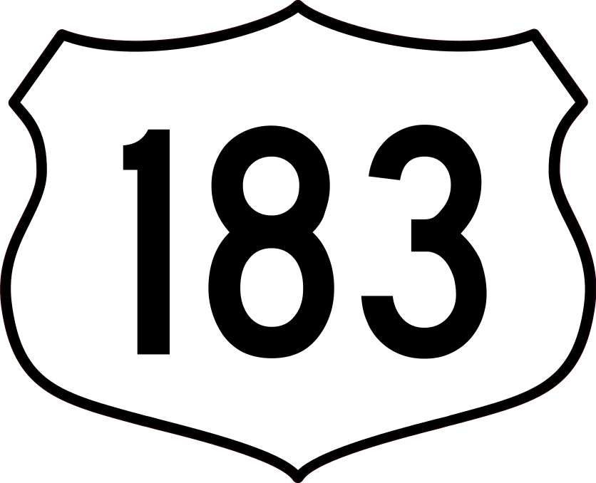 Highway 183 Sign Sticker Shipped Fast & Free!