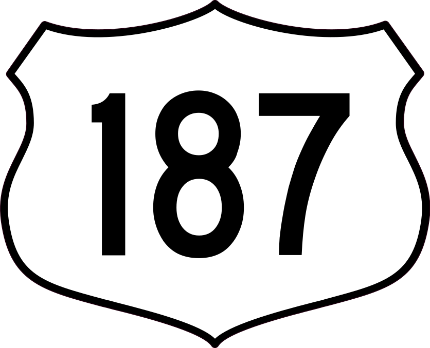 Highway 187 Sign Sticker Shipped Fast & Free!