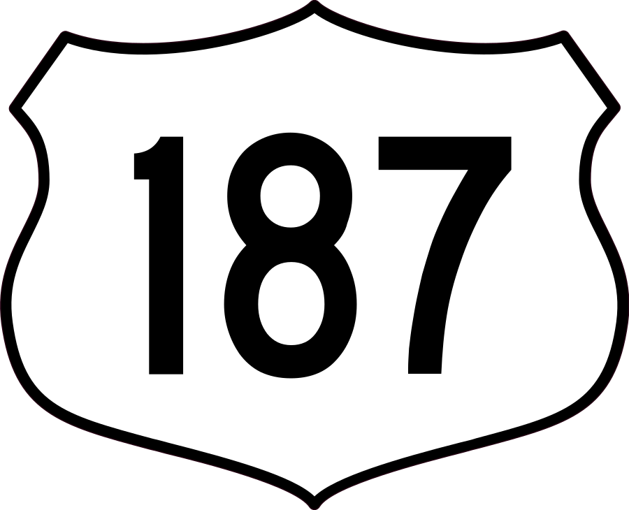 Highway 187 Sign Sticker Shipped Fast & Free!