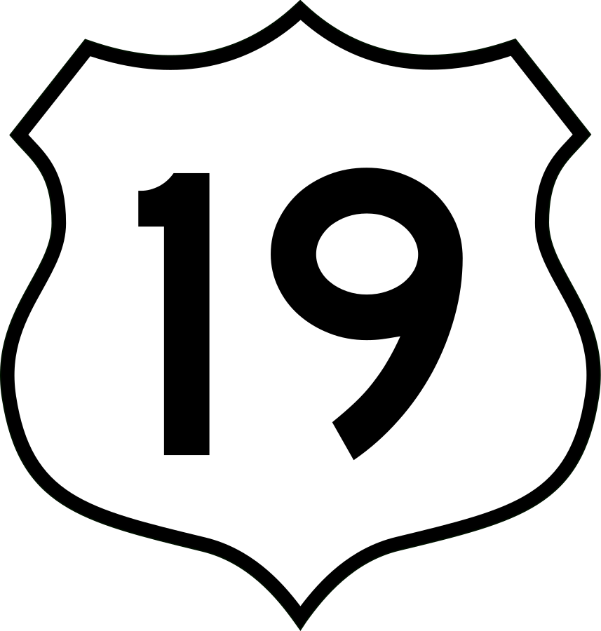 Highway 19 Sign Sticker