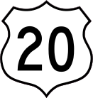 Highway 20 Sign Sticker - 50+ Color Options!