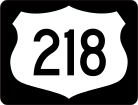 Vibrant, High-Quality Highway 218 Sign With Black Border Stickers