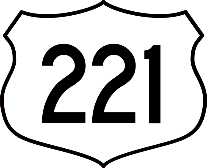 Highway 221 Sign Sticker
