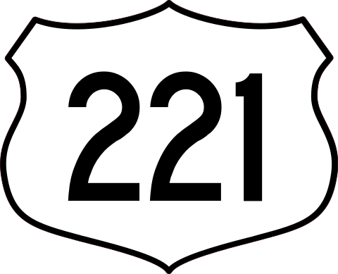 Highway 221 Sign Sticker - 50+ Color Options!