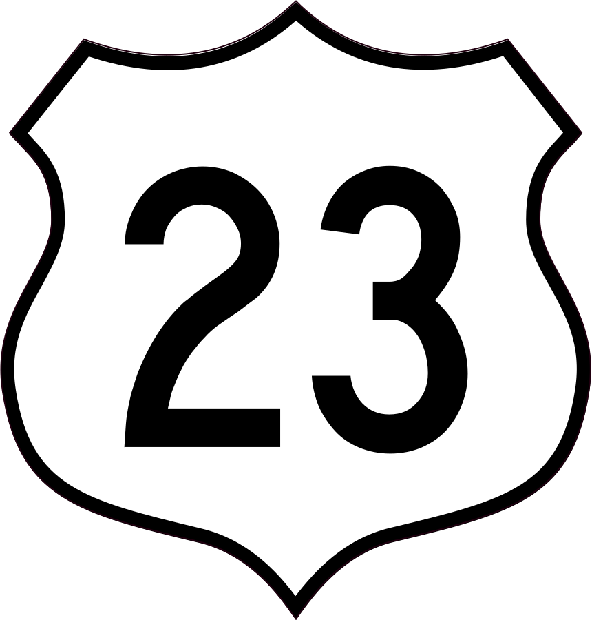 Highway 23 Sign Sticker