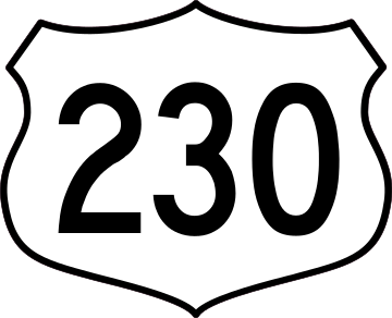 Vibrant, High-Quality Highway 230 Sign Stickers