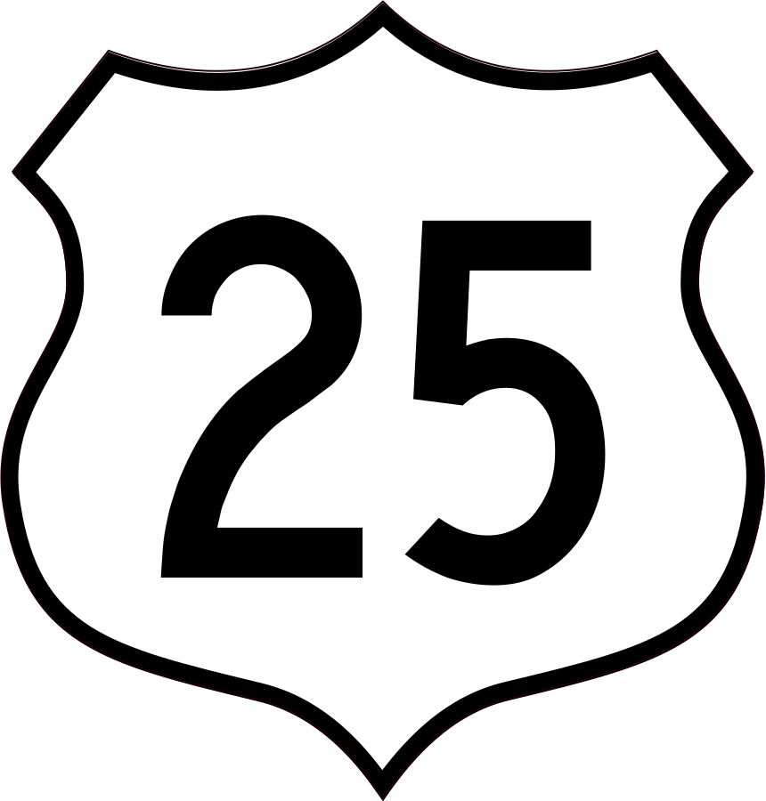 Highway 25 Sign Sticker - 50+ Color Options!