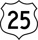 Highway 25 Sign Sticker - 50+ Color Options!