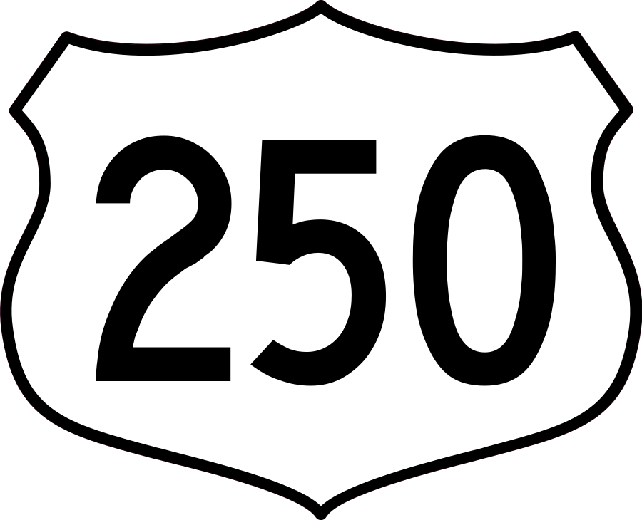 Highway 250 Sign Magnet