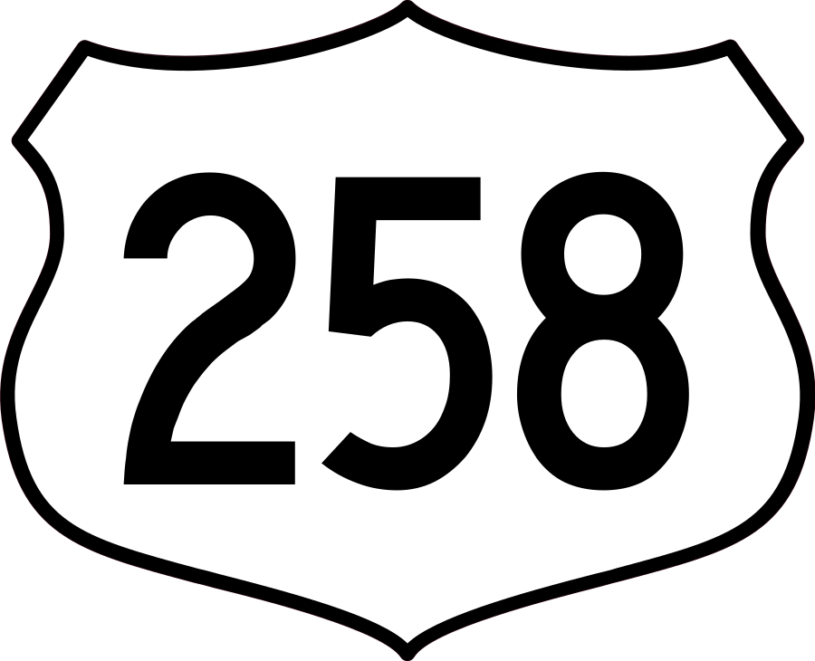Highway 258 Sign Sticker