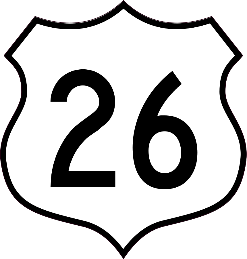 Highway 26 Sign Sticker