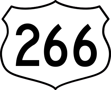 Highway 266 Sign Sticker - 50+ Color Options!