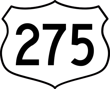 Highway 275 Sign Sticker Shipped Fast & Free!
