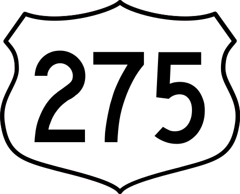 Highway 275 Sign Sticker Shipped Fast & Free!