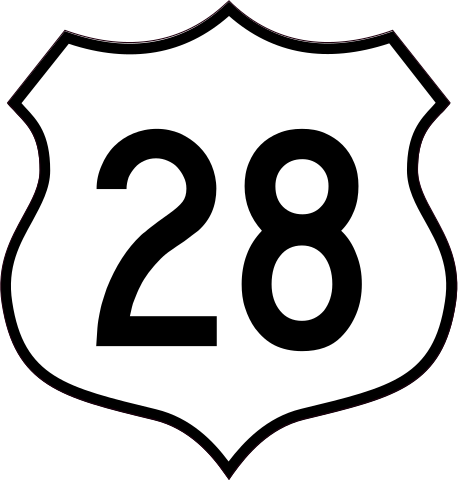 Vibrant, High-Quality Highway 28 Sign Stickers