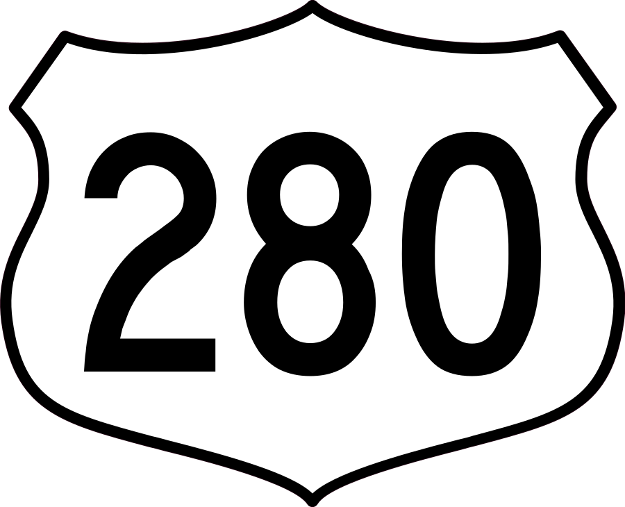 Highway 280 Sign Sticker