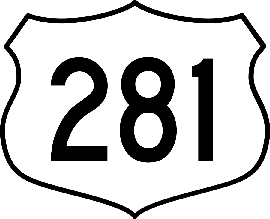 Vibrant, High-Quality Highway 281 Sign Stickers