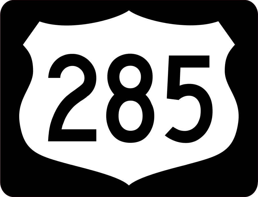 Highway 285 Sign With Black Border Sticker Shipped Fast & Free!