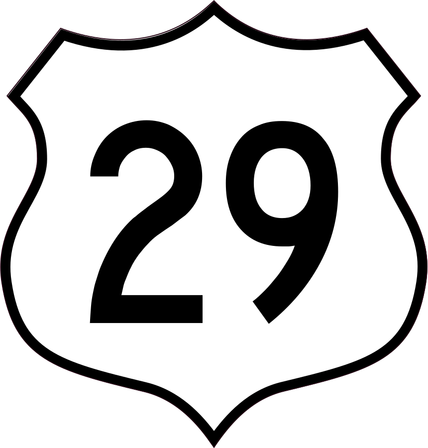 Highway 29 Sign Sticker - Fast Shipping & No Minimums