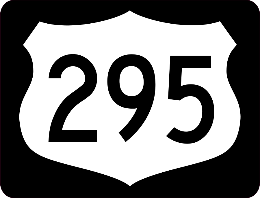 Highway 295 Sign With Black Border Sticker Shipped Fast & Free!