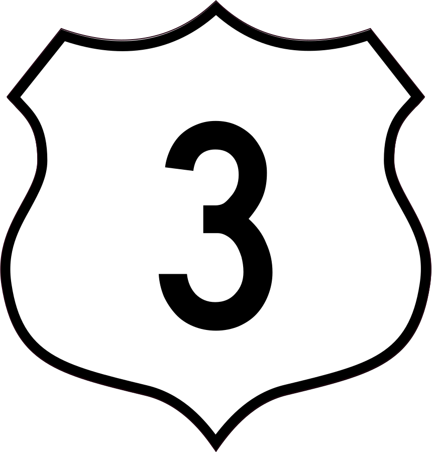Highway 3 Sign Sticker