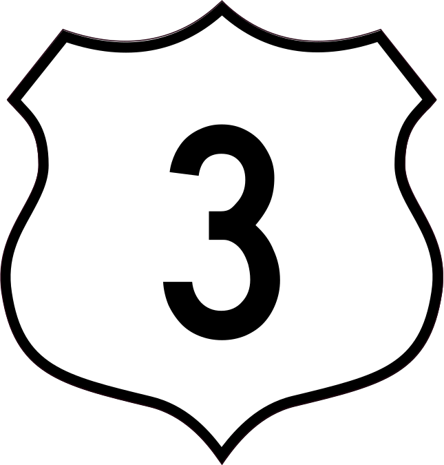 Highway 3 Sign Sticker