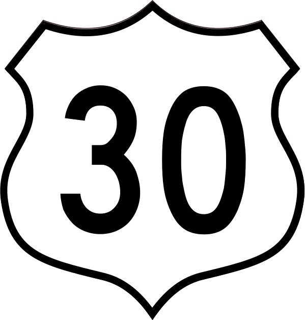 Order Your Highway 30 Sign Sticker Today - Free Shipping!
