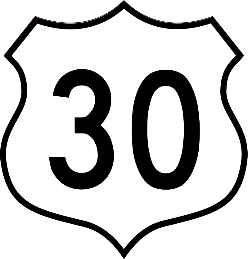 Order Your Highway 30 Sign Sticker Today - Free Shipping!