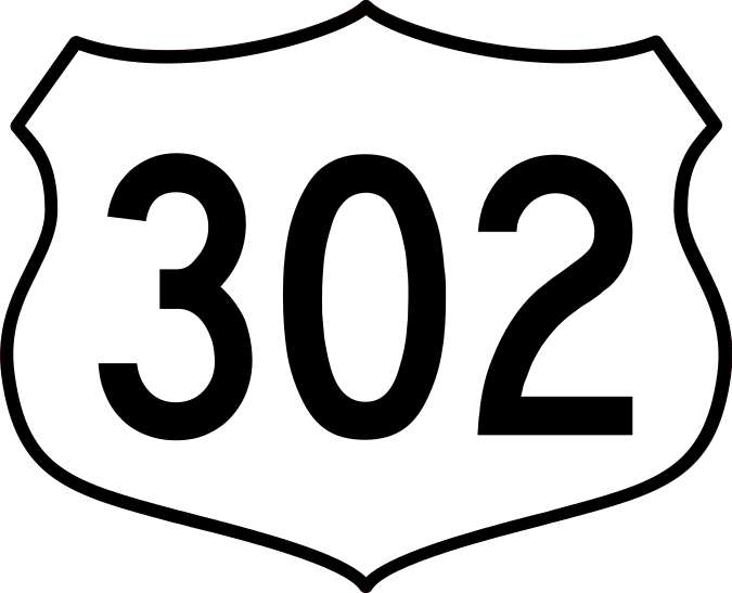 Highway 302 Sign Sticker