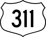 Vibrant, High-Quality Highway 311 Sign Stickers