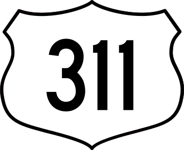 Vibrant, High-Quality Highway 311 Sign Stickers