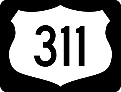 Vibrant, High-Quality Highway 311 Sign With Black Border Magnets