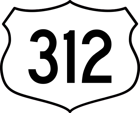 Vibrant, High-Quality Highway 312 Sign Stickers
