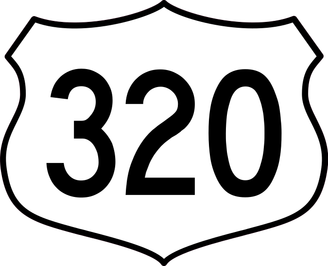 Vibrant, High-Quality Highway 320 Sign Stickers