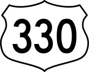 Vibrant, High-Quality Highway 330 Sign Stickers