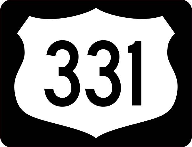 Highway 331 Sign With Black Border Sticker