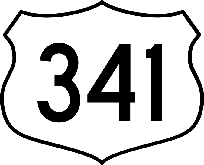 Highway 341 Sign Sticker