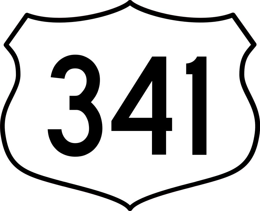 Highway 341 Sign Sticker