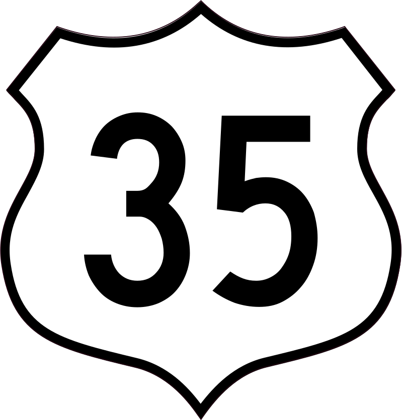 Highway 35 Sign Sticker Shipped Fast & Free!