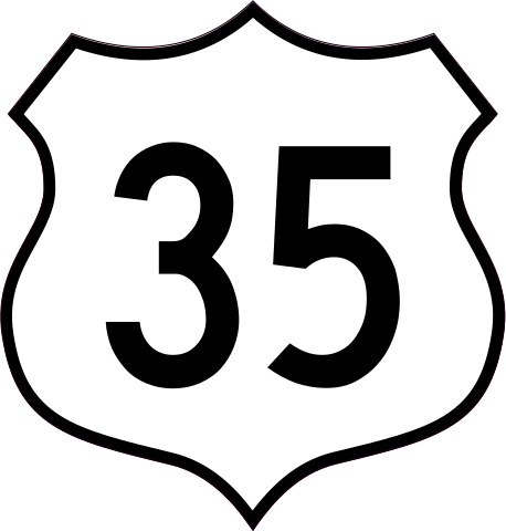 Highway 35 Sign Sticker Shipped Fast & Free!
