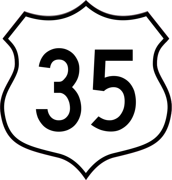 Highway 35 Sign Sticker Shipped Fast & Free!