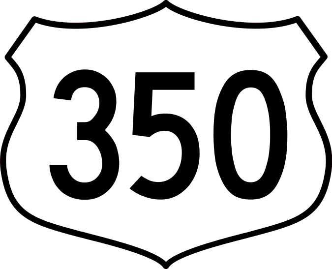 Highway 350 Sign Sticker