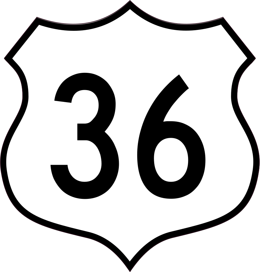 Highway 36 Sign Sticker